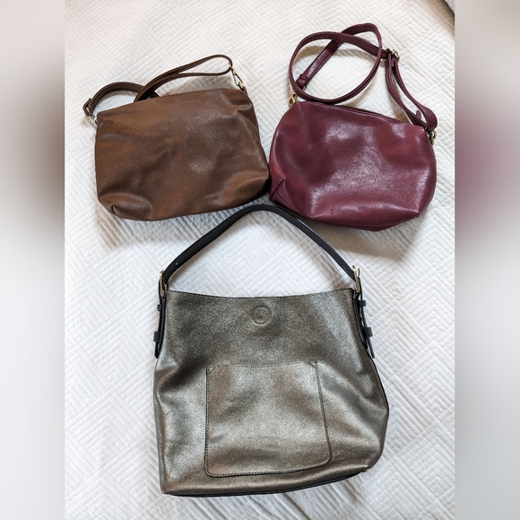 Joy Susan | Bags | Joy Susan Classic Vegan Leather Tote Handbag Set Of ...